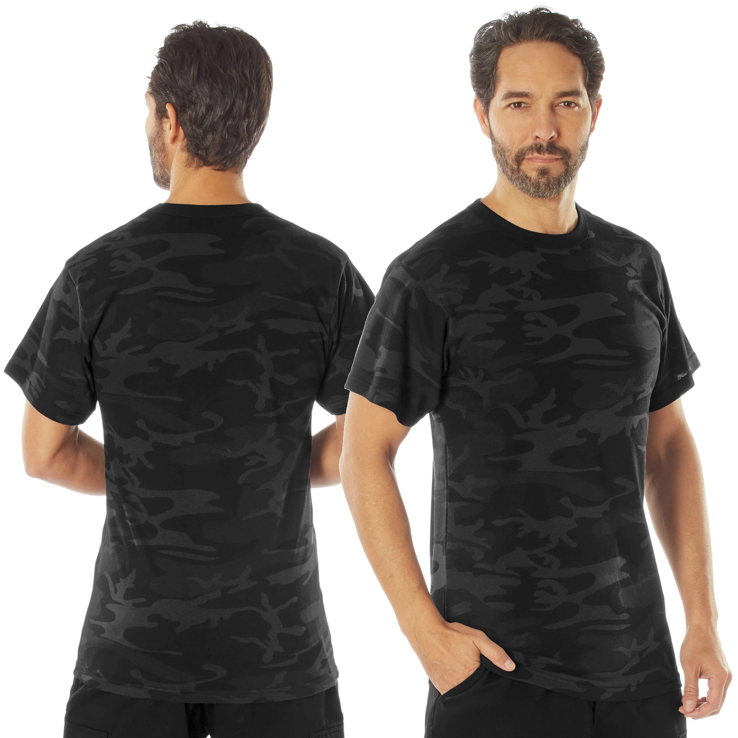 Rothco Camo T-Shirt in Midnight Black Camo! – Grunt Force