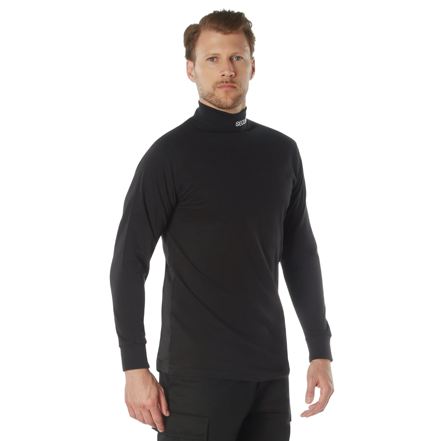 Black Security Mock Turtleneck Long Sleeve - Public Safety, Security G ...