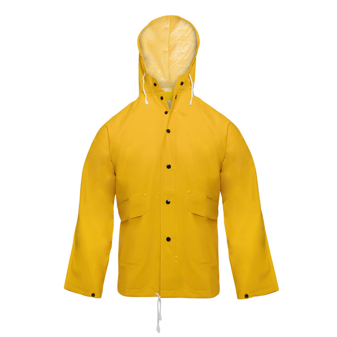 Rothco PVC Rain Jacket - Classic Yellow PVC Rain Coat with Drawstring ...