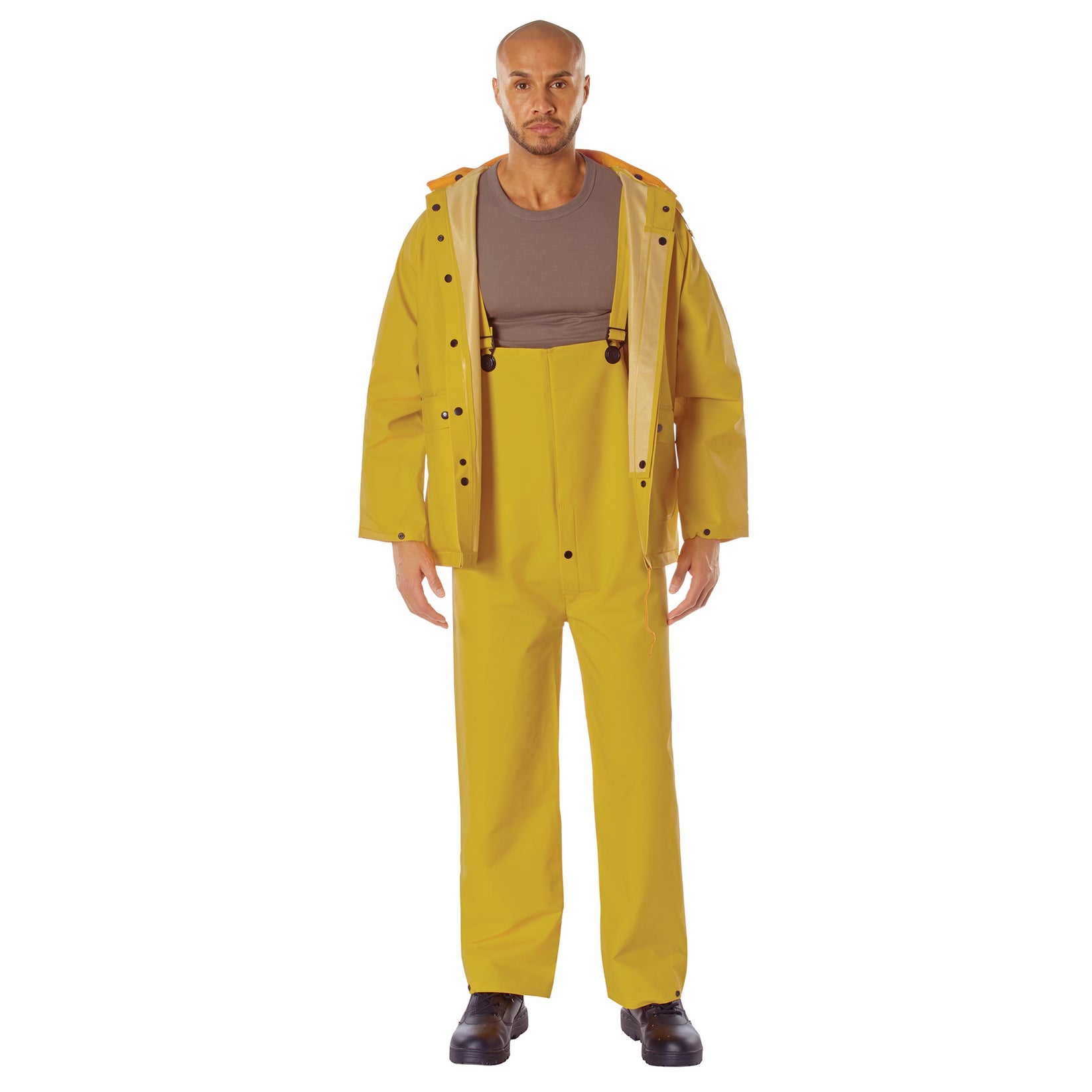 Adult's Deluxe Heavyweight PVC Rainsuit - Yellow Rain Top & Bottom Sui ...