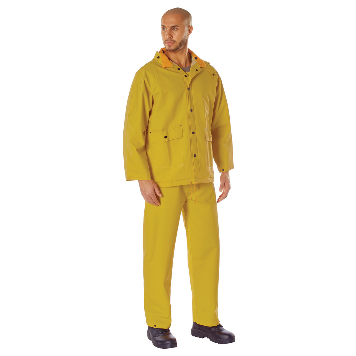 Adult's Deluxe Heavyweight PVC Rainsuit - Yellow Rain Top & Bottom Sui ...
