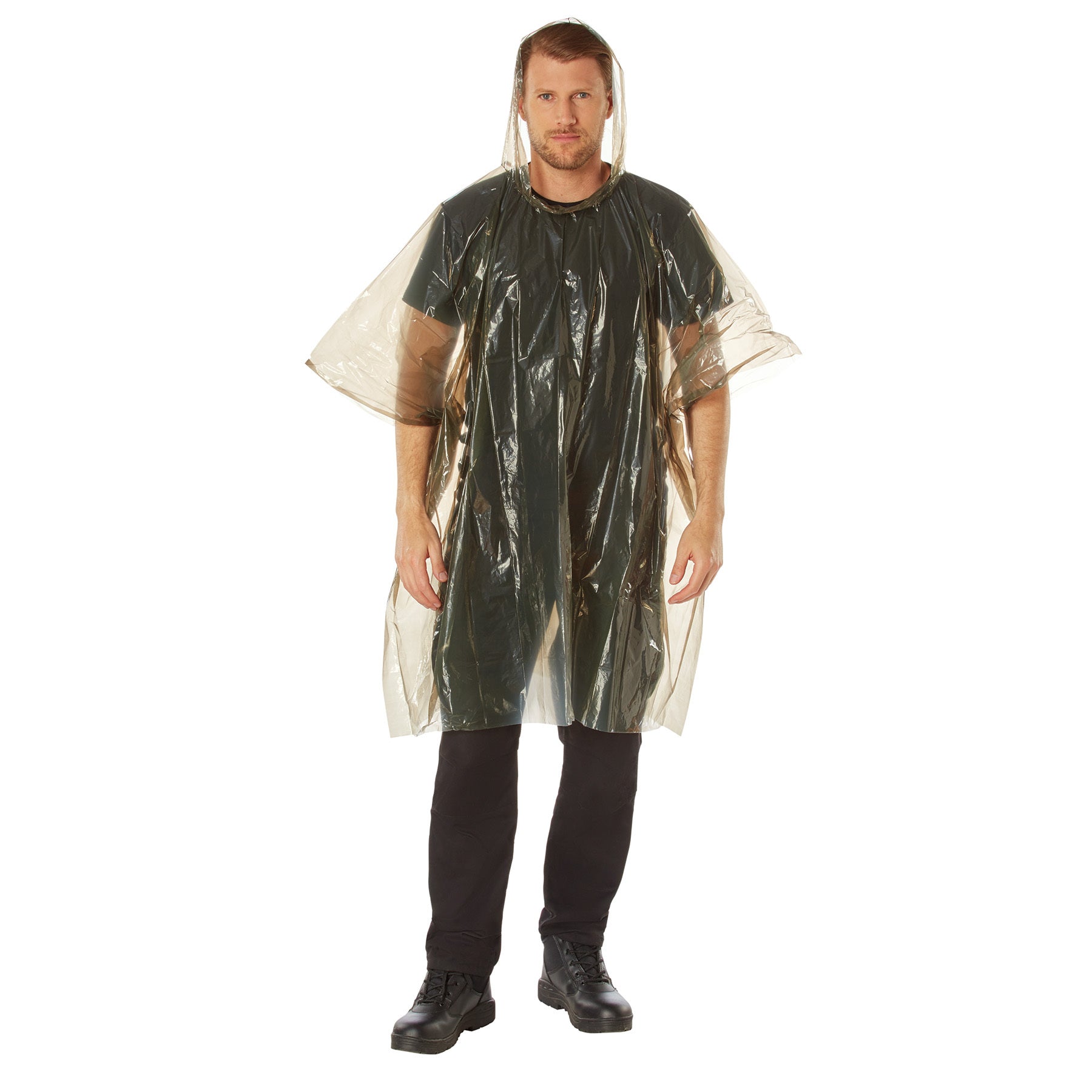 All Weather Emergency Poncho Lightweight Waterproof Pullover Rain Ponc ...