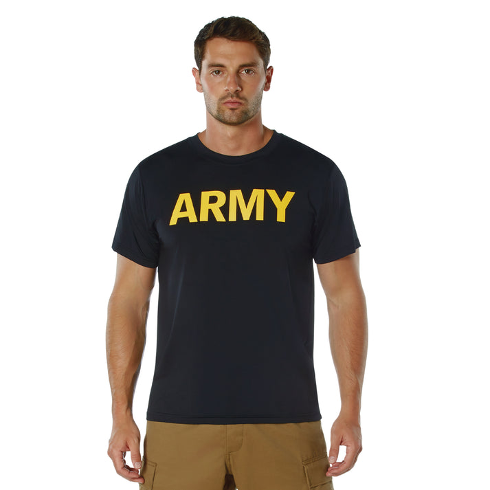 Black Army T-Shirt With Gold Army Print – Grunt Force