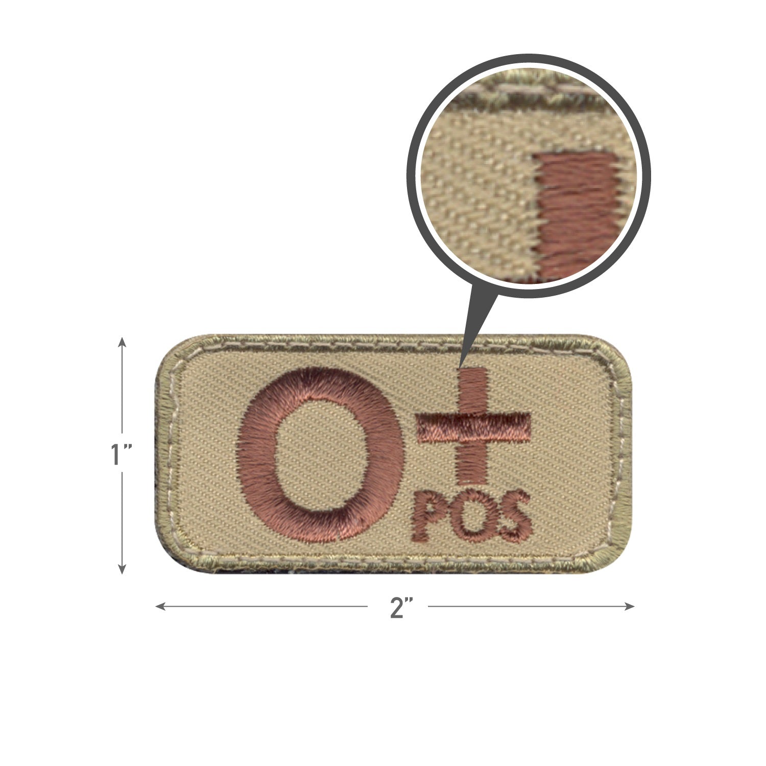 O Postive Blood Type Morale Patch Coyote Brown O+ Hook & Loop Patches ...