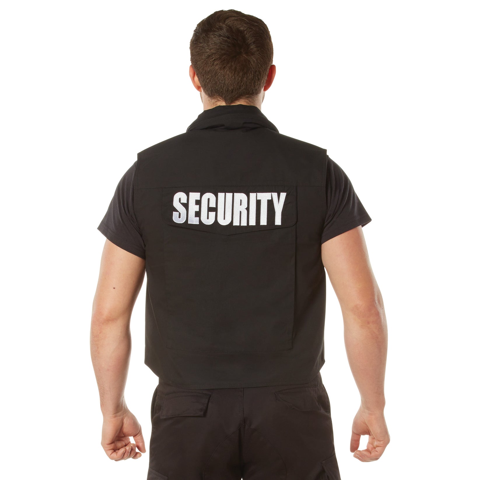 Black SECURITY Ranger Vest Cotton Bouncer Security Guard Hooded Vests – Grunt Force