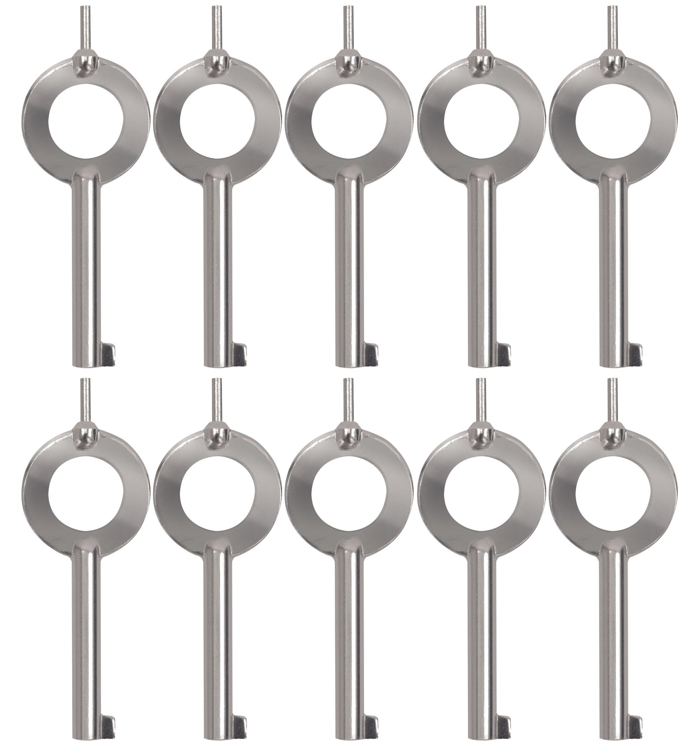 10 Pack Standard Issue Handcuff Key - Lot of 10 Silver Keys – Grunt Force