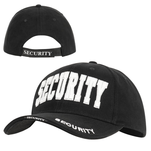 Black "Security" Hat - Deluxe Low Profile Baseball Cap – Grunt Force