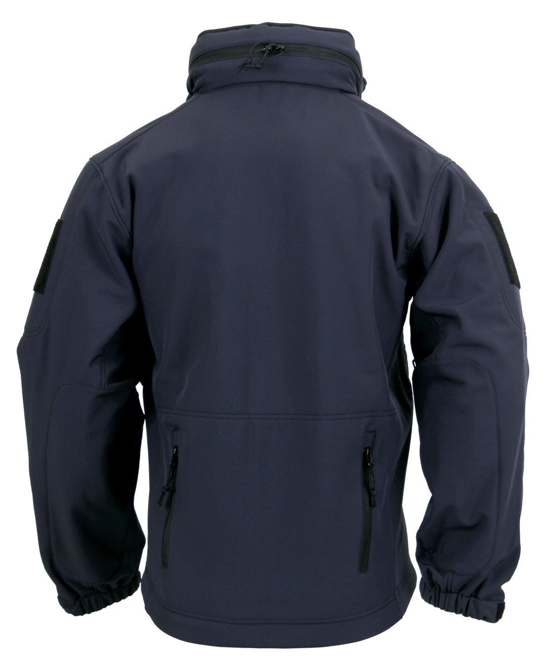 Midnight Navy Blue Concealed Carry Soft Shell Tactical Jacket with Fla ...