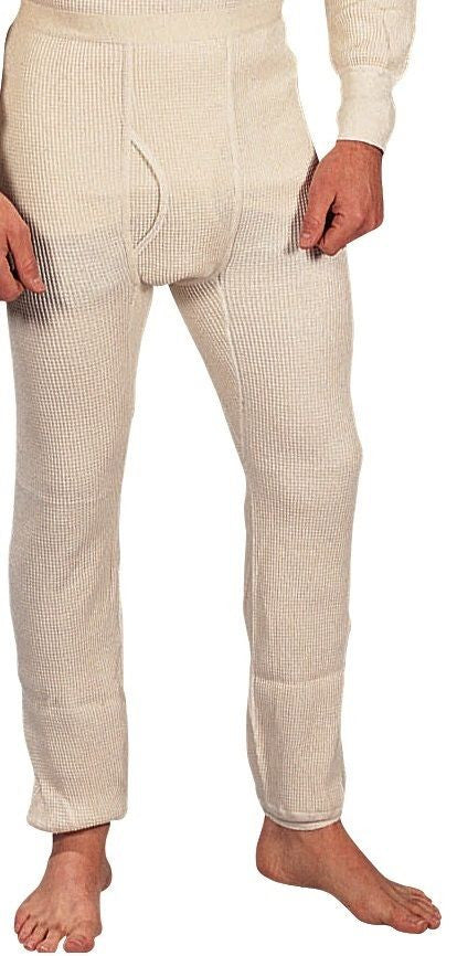 Extra Heavyweight Thermal Knit White Underwear - Long John Winter Clot ...