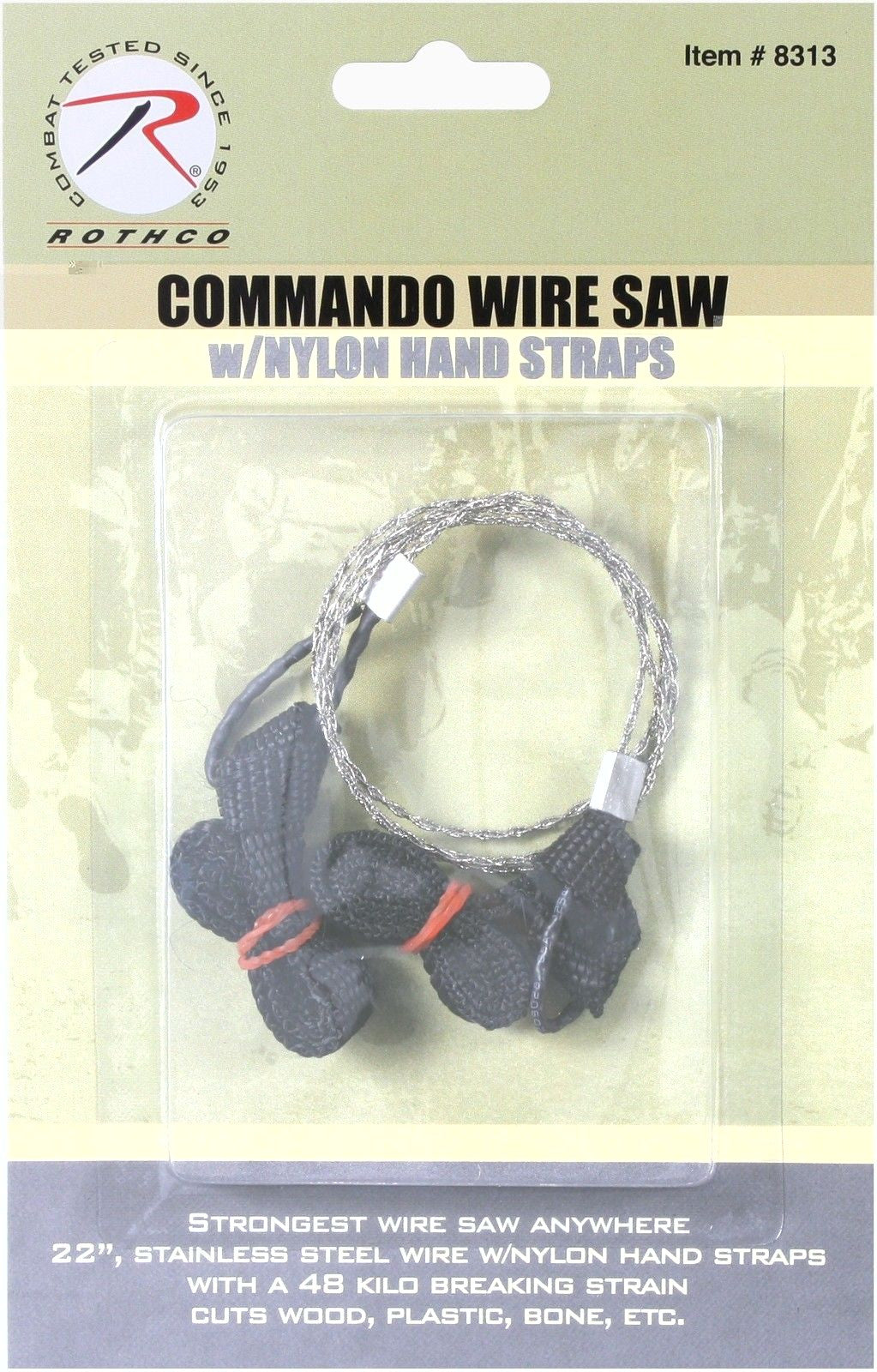 Commando Wire Saw W/ Nylon Hand Straps - Camping Hiking Survival Tacti ...