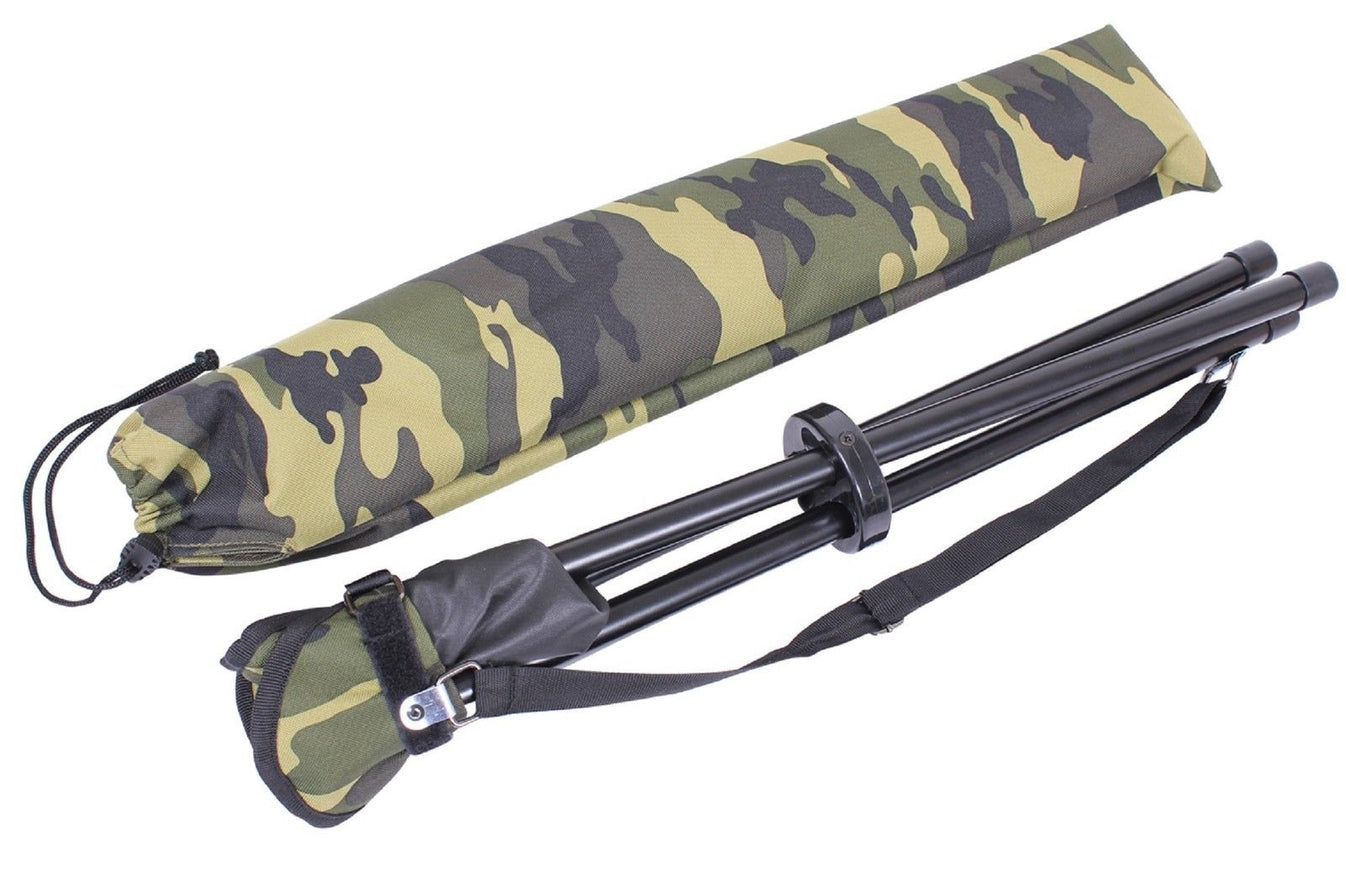 Foldable Woodland Camouflage 22" High Collapsible Sitting Stool w/ Car ...