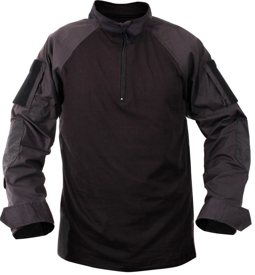 Men's Black Quarter-Zip Tactical Combat Shirt – Grunt Force