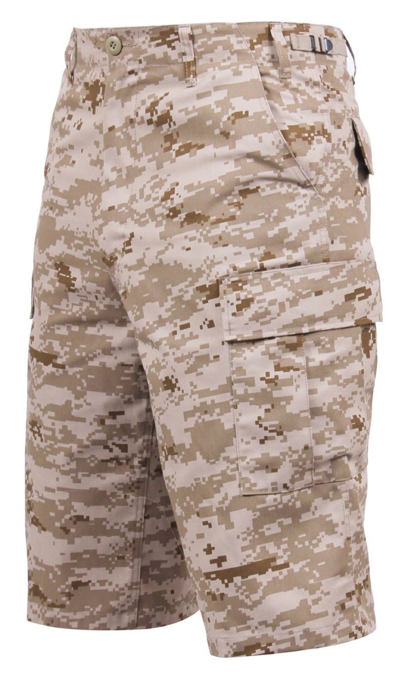 Men's Desert Digital Camo Relaxed Fit Long-Length BDU Cargo Shorts ...