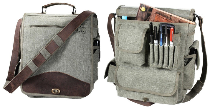 Vintage Engineers Bag w/ Accented Leather - M-51 Professionals School ...