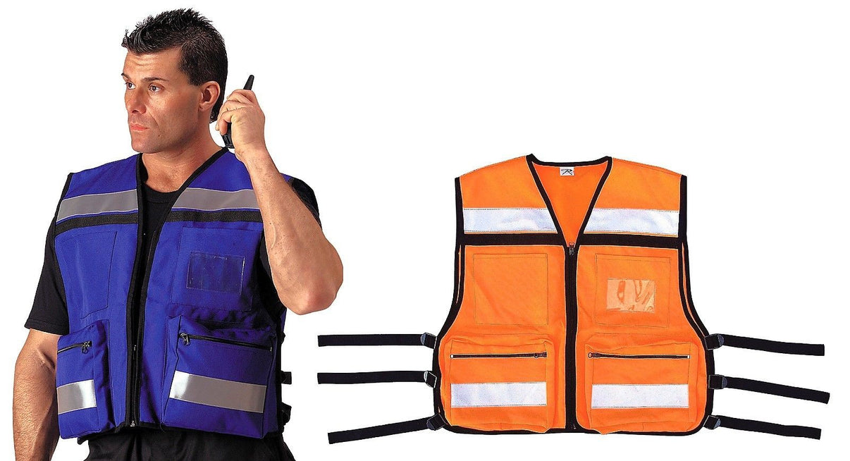 Hi Visibility EMS Rescue Vest Adjustable Reflective Medic Emergency Sa ...