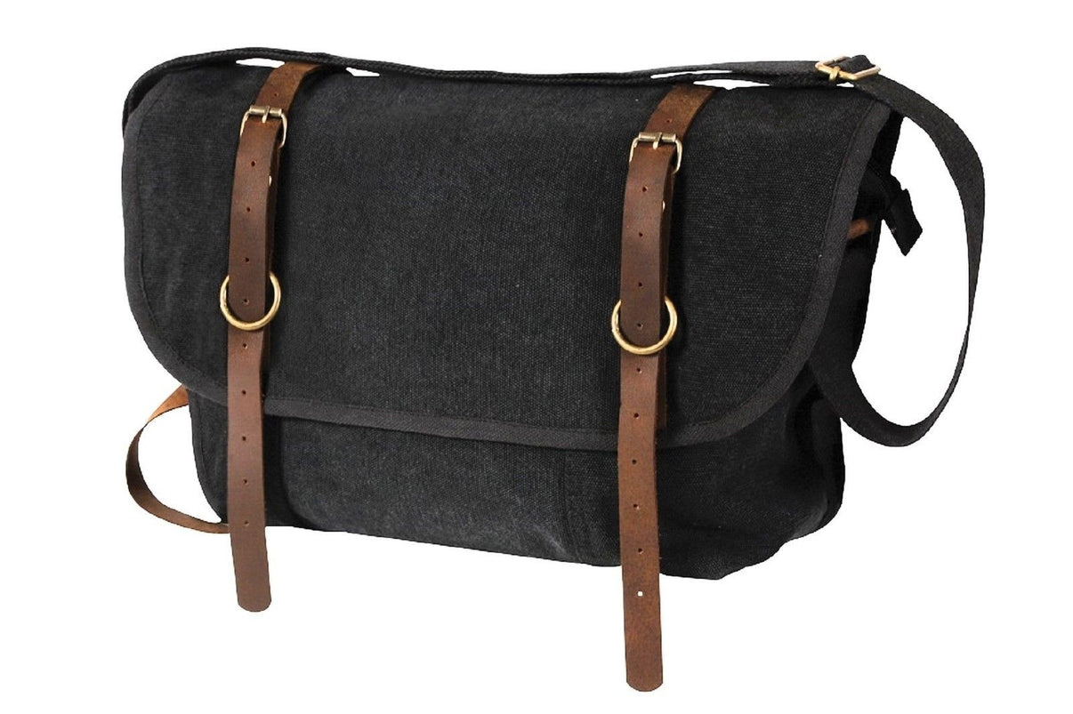 Vintage Canvas & Leather Shoulder Bags Casual School Professional Expl ...