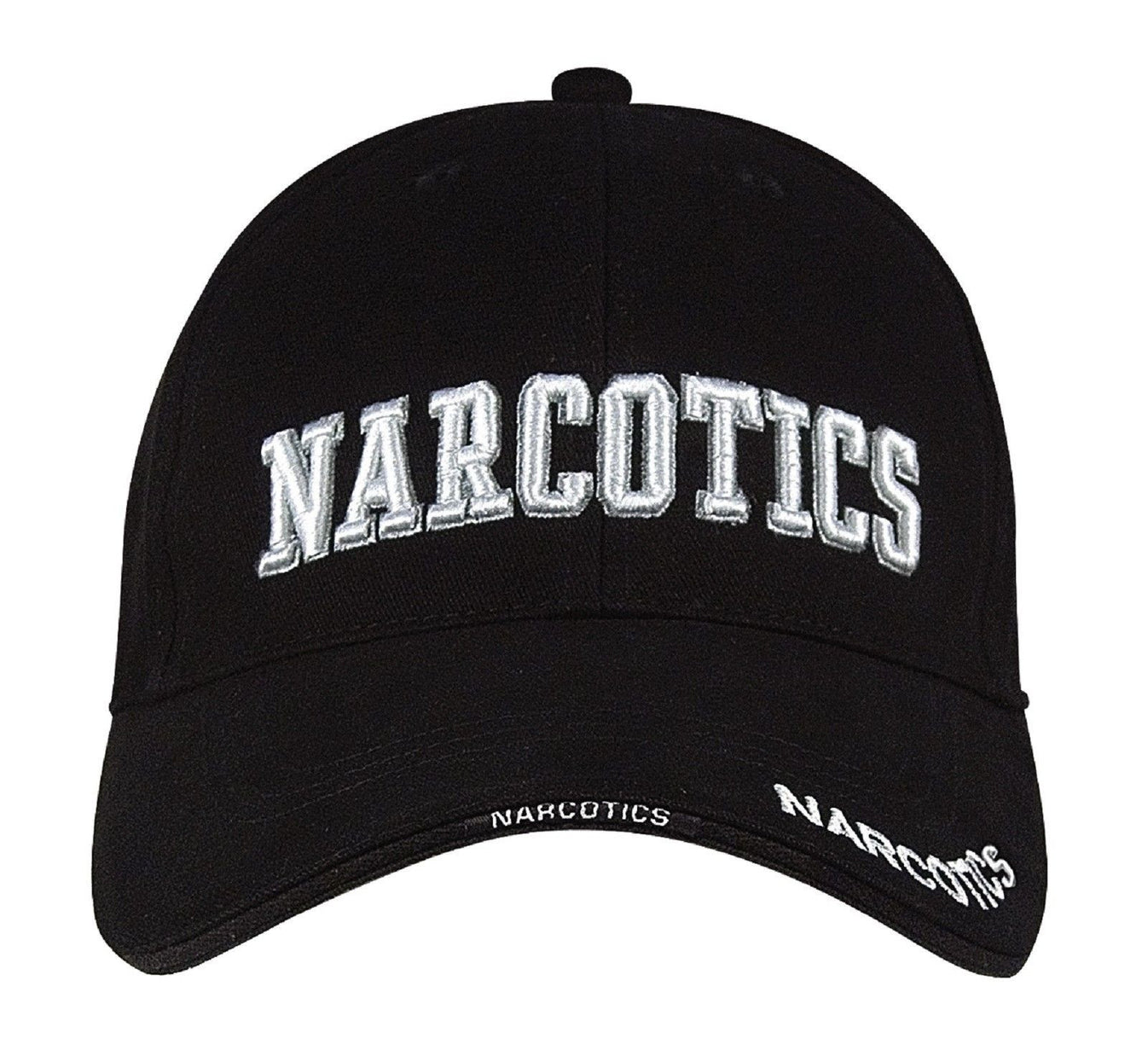 Black "Narcotics" Cap - Deluxe Low Profile Baseball Hat – Grunt Force
