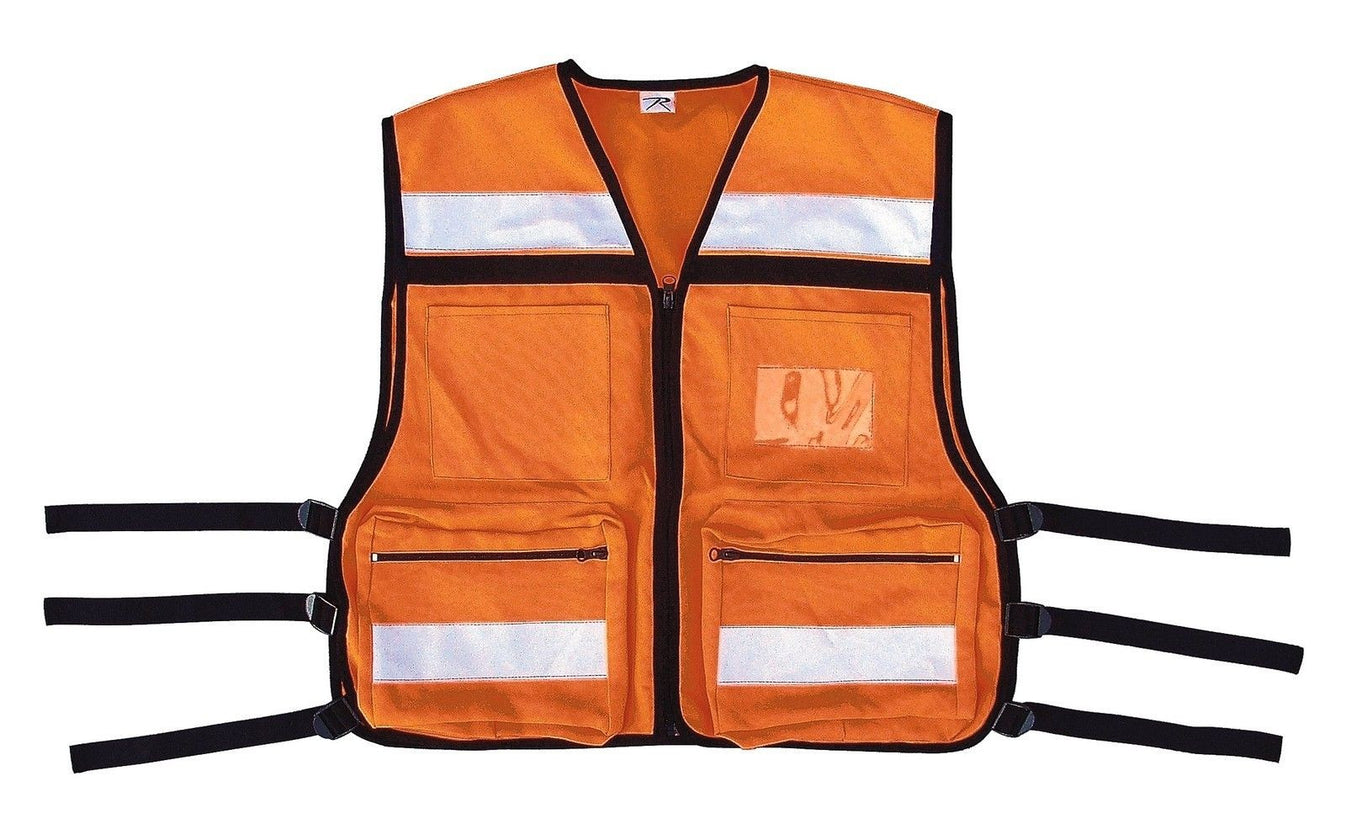 Hi Visibility EMS Rescue Vest Adjustable Reflective Medic Emergency Sa ...