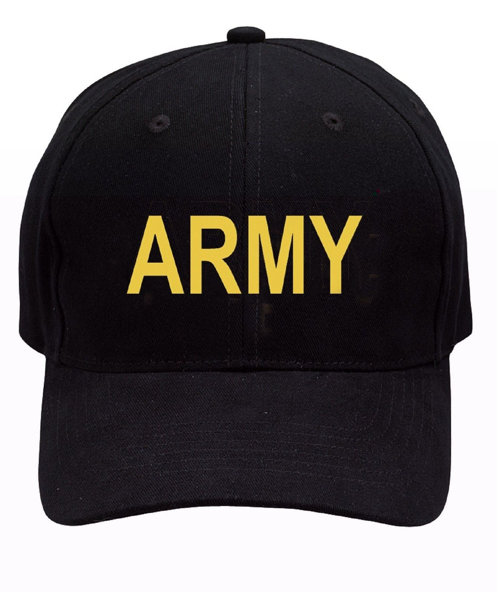 ARMY Baseball Caps - Black, Olive, And Woodland Camo Accents – Grunt Force
